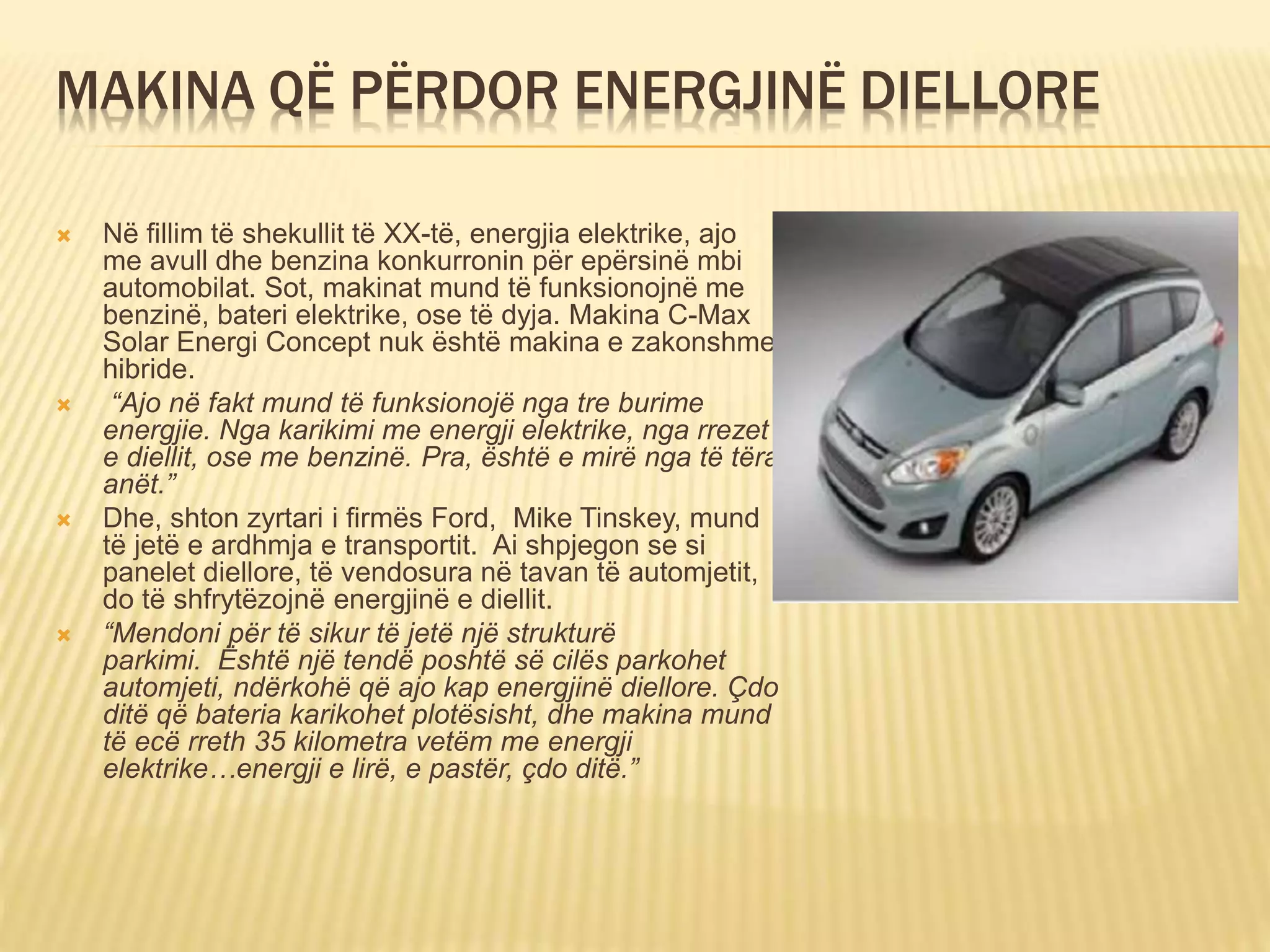 Makinat hibride | PPTX