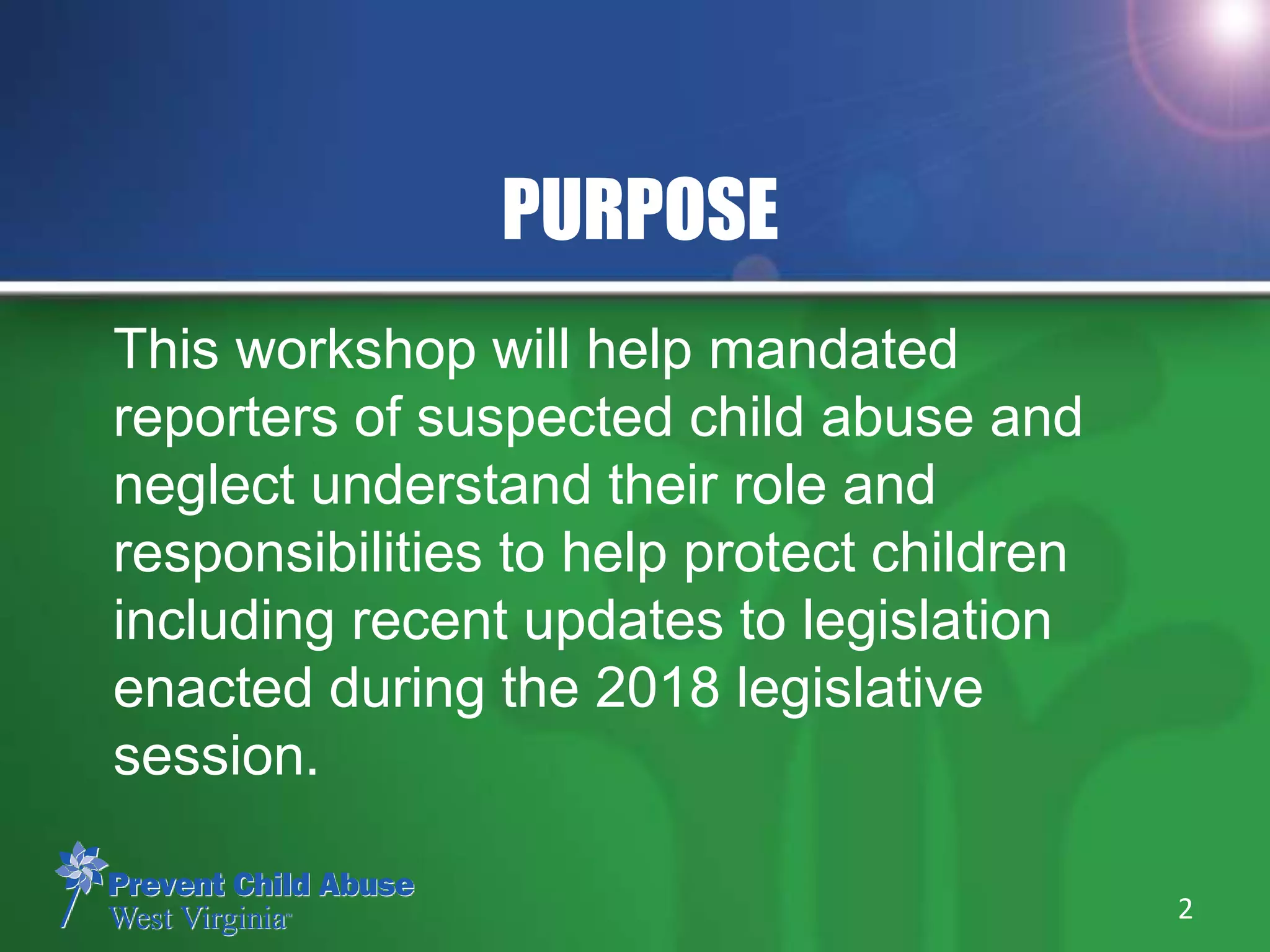 WV Mandated Reporter PowerPoint Presentation | PPTX