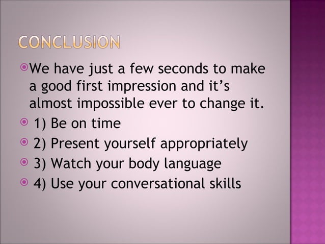 Making a great first impression | PPT
