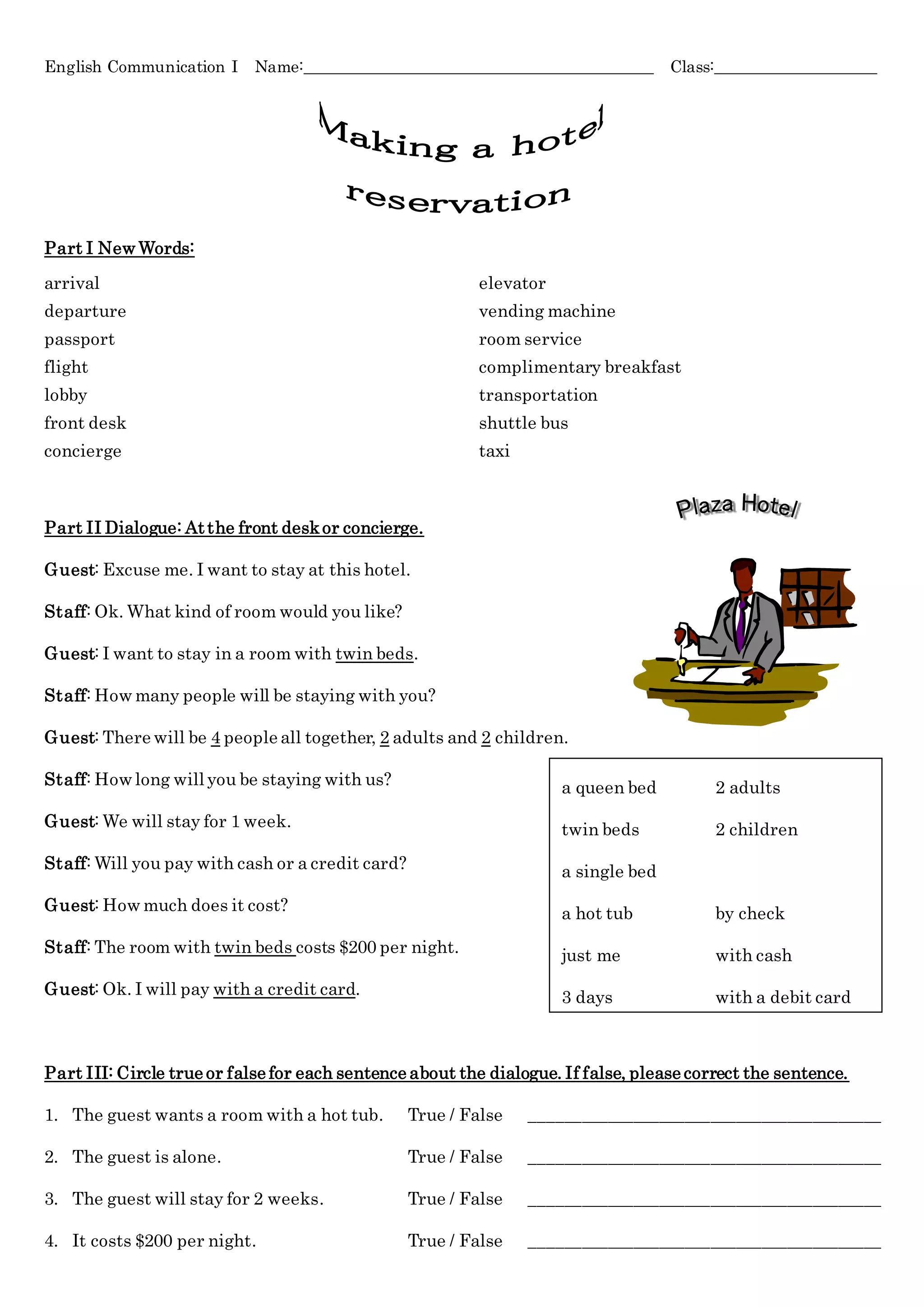 Making a-hotel-reservation-conversation-topics-dialogs-fun-activities ...