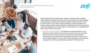 Making Content Syndication Work For Your Channel Partners | PPT