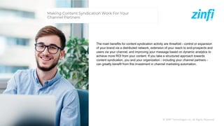 Making Content Syndication Work For Your Channel Partners | PPT