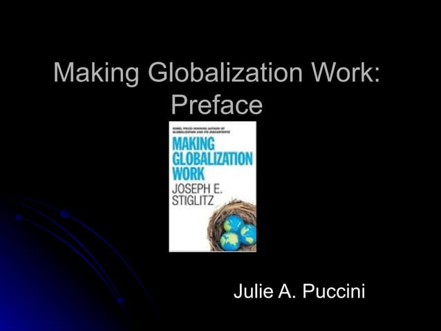 Making Globalization Work Preface | PPT