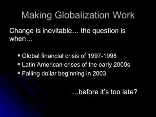 Making Globalization Work Preface | PPT | Business | Business and Finance