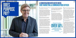Making purpose pay: inspiring sustainable living by Unilever | PDF