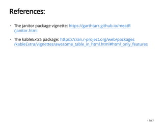 Easy HTML Tables in RStudio with Tabyl and kableExtra | PDF