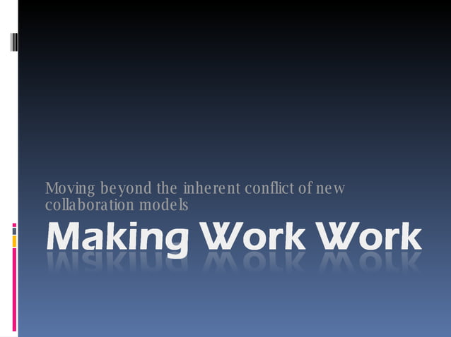 Making Work Work (Final) | PPS | Web Conferencing | Computer Software and Applications