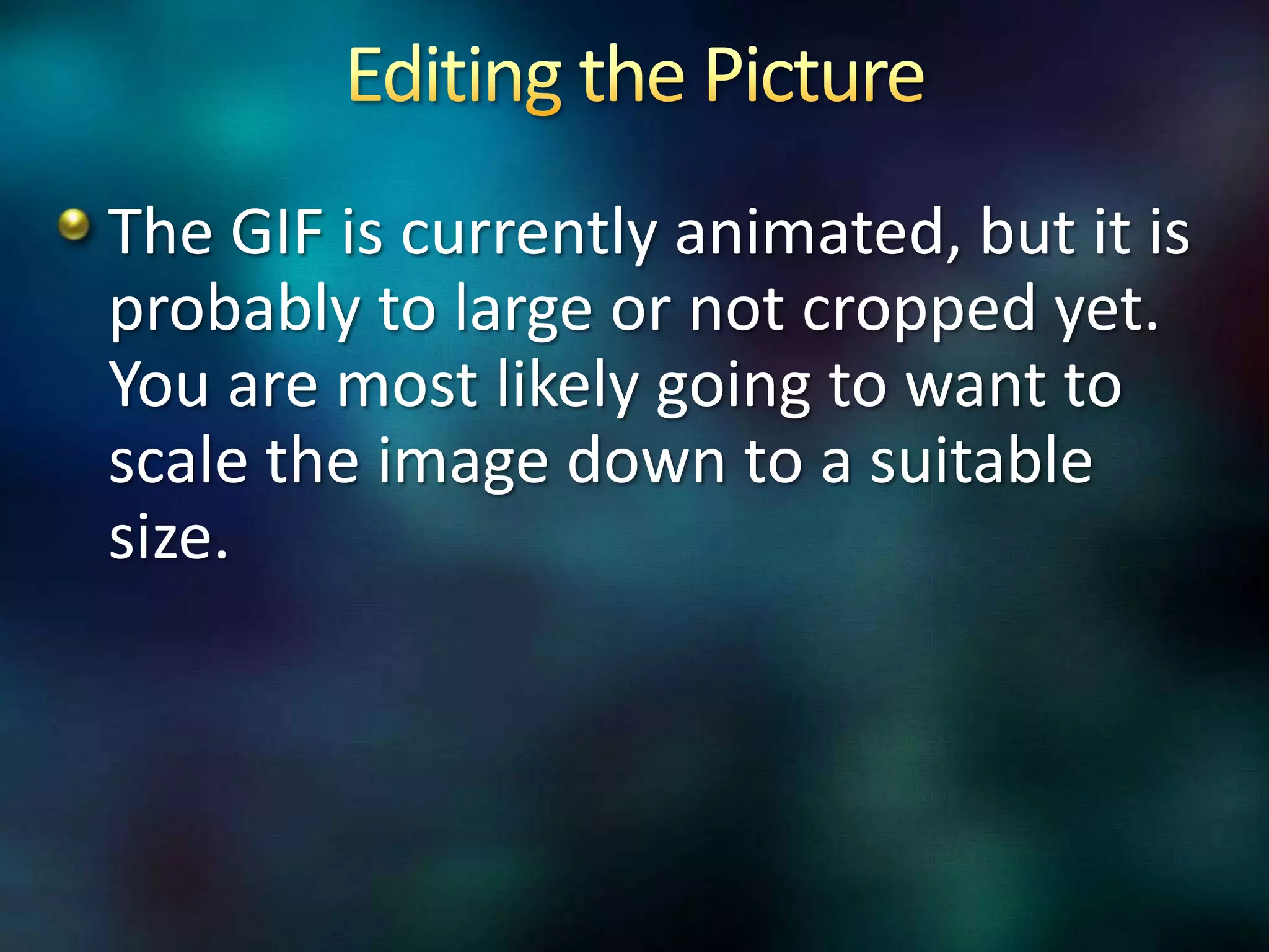 Making a animated GIF in GIMP. | PPTX