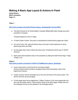 Making a Basic App in Flash | PDF