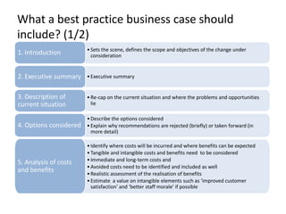 Making a business case - the 10 essential sections that you need to ...