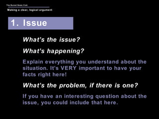Burnet News Club resource - Making a clear logical argument | PPT
