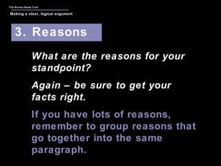 Burnet News Club resource - Making a clear logical argument | PPT