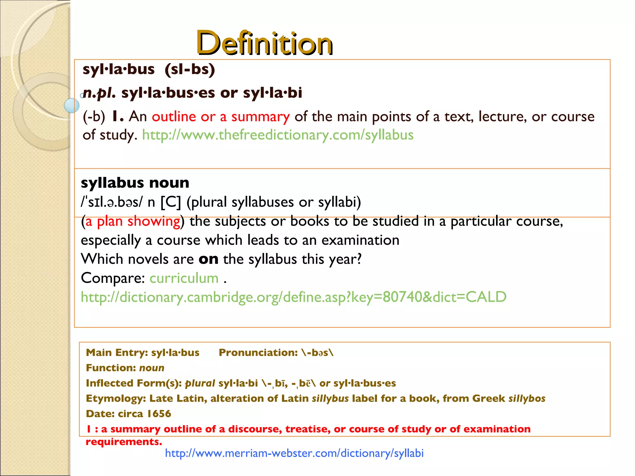 Competency-Based Syllabus Structure and Priorities | PPT