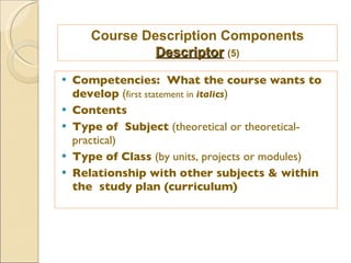 Competency-Based Syllabus Structure and Priorities | PPT