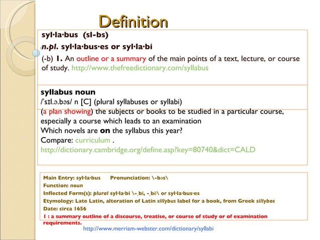 Competency-Based Syllabus Structure and Priorities | PPT