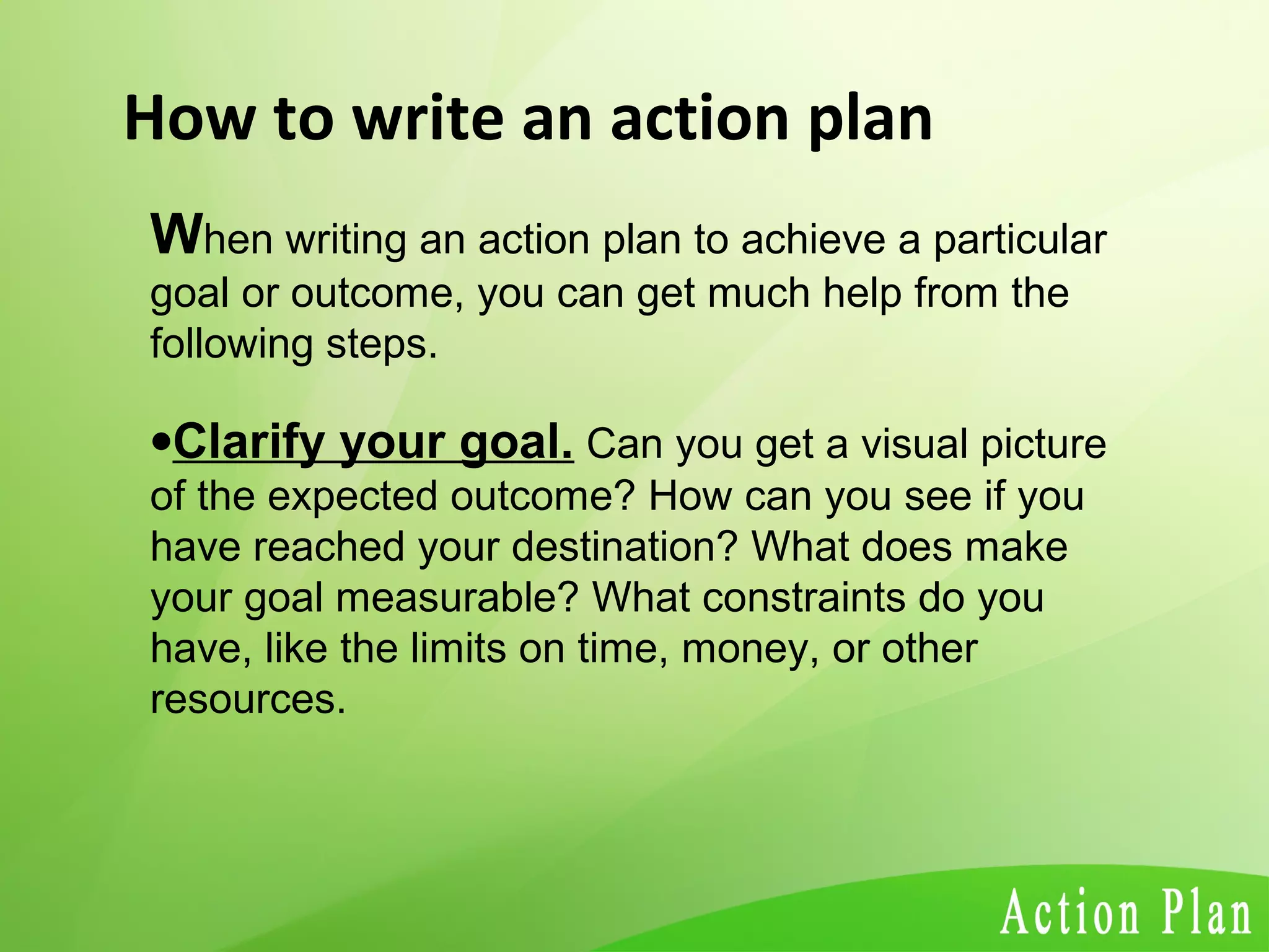 Making action plan | PPT