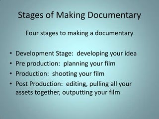 Making a documentary | PPTX