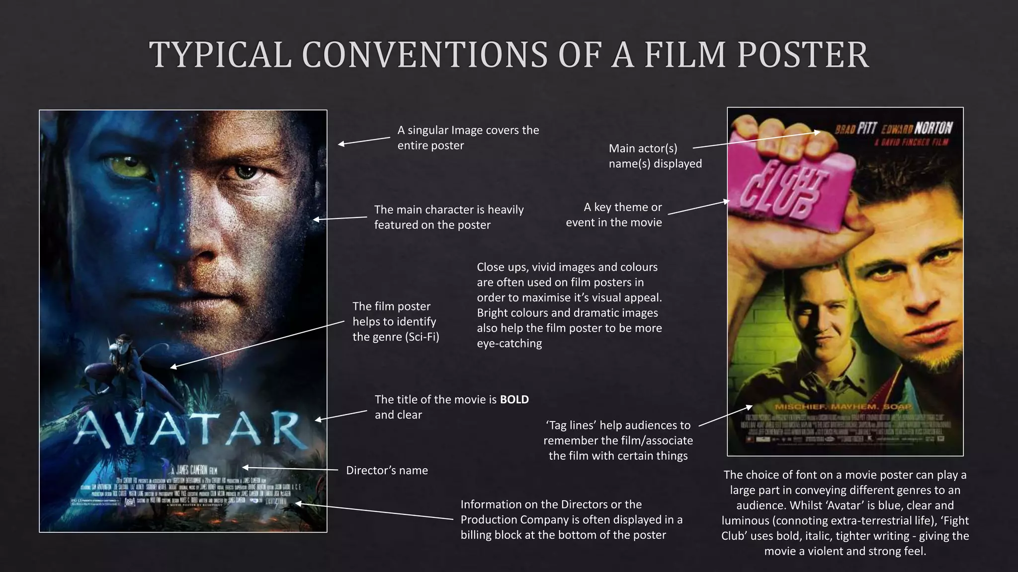Conventions of film posters and film magazine covers | PPTX