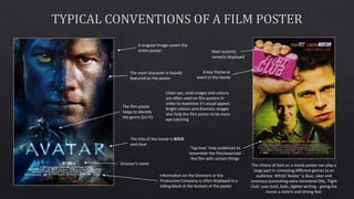 Conventions of film posters and film magazine covers | PPTX