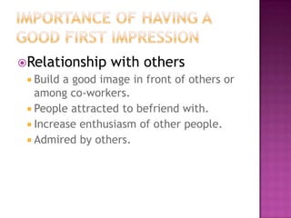 Making a good first impression | PPTX