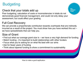 Making a good funding application | PPTX
