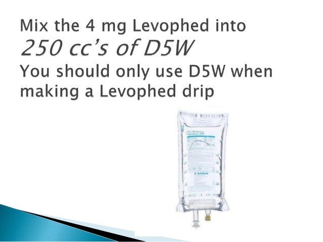 Making a levophed drip