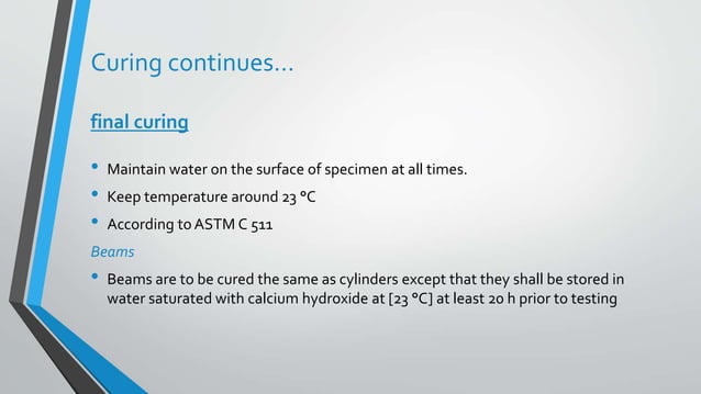 Making and curing concrete test specimens in the field | PPTX