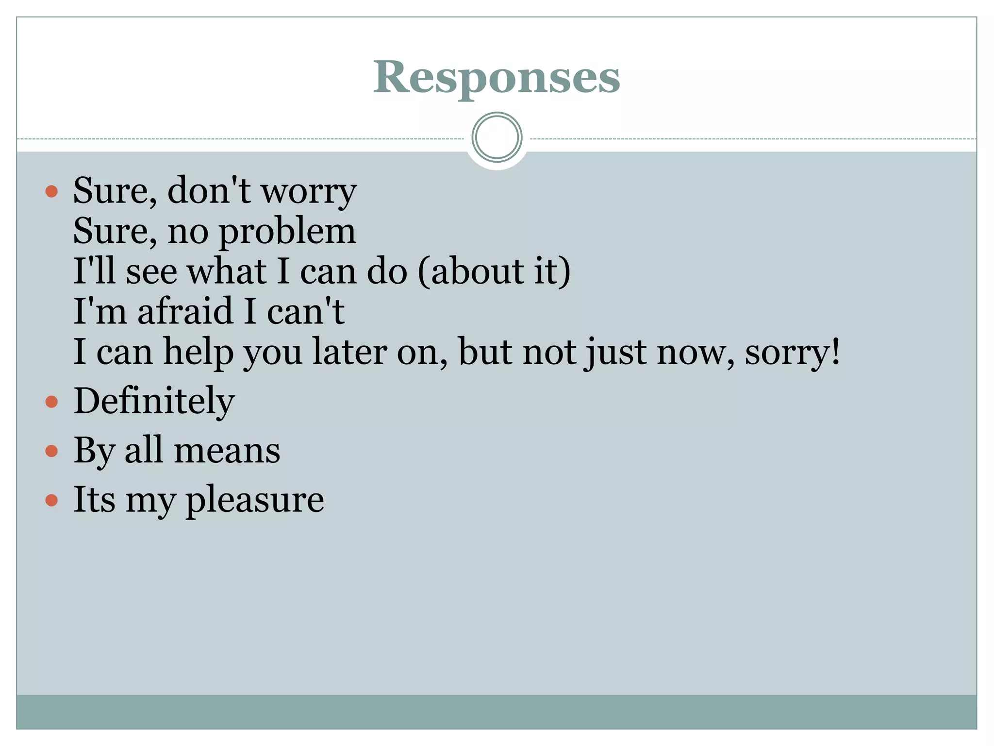 Making and responding to request | PPTX