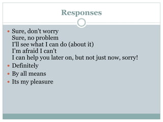 Making and responding to request | PPTX