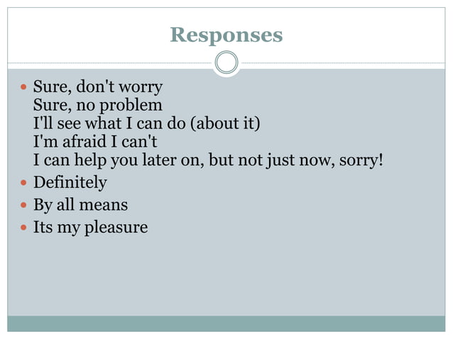 Making and responding to request | PPTX