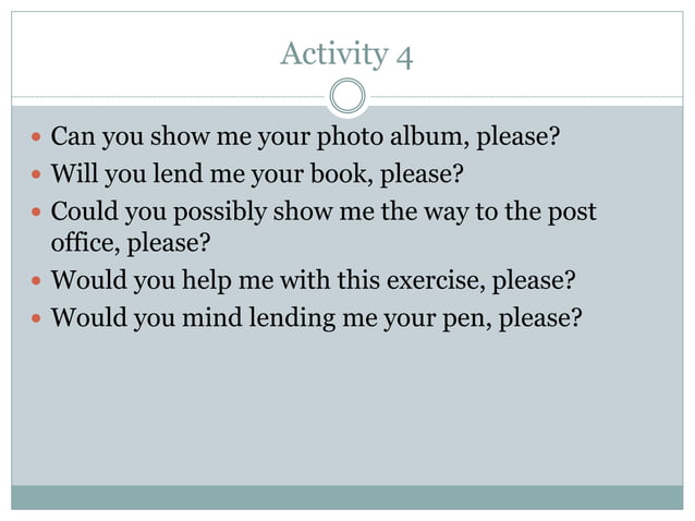 Making and responding to request | PPTX