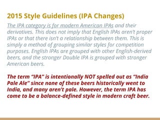 Making and tasting specialty IPAs | PPT