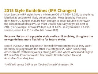 Making and tasting specialty IPAs | PPT