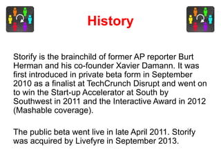 Making and telling a good story with Storify | PPTX