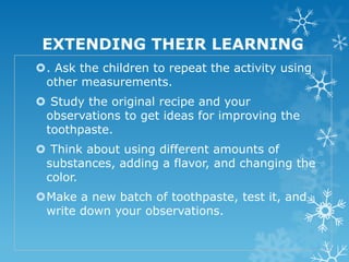 Toothepaste making activity for kids | PPTX