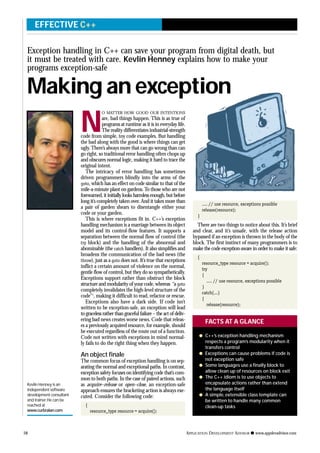 Making an Exception | PDF | Programming Languages | Computing