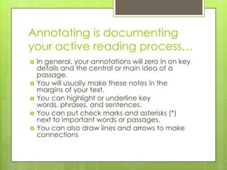 Making annotations | PPTX