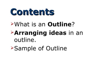 Making an outline | PPT