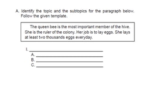 Making an outline of a short article | PPTX
