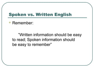 Making a presentation in english | PPT