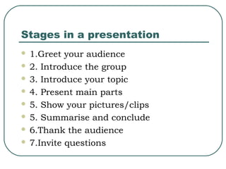 Making a presentation in english | PPT