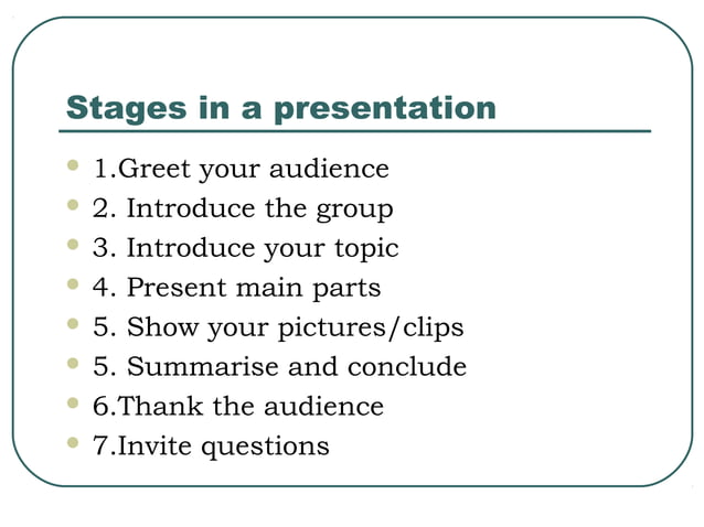 Making a presentation in english | PPT