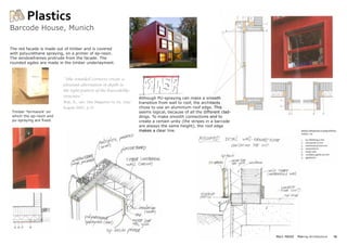 Architecture Building Material Study - Concrete, Masonry, Glass, Timber ...