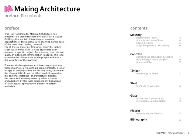 Architecture Building Material Study - Concrete, Masonry, Glass, Timber ...