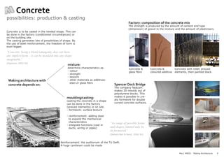 Architecture Building Material Study - Concrete, Masonry, Glass, Timber ...