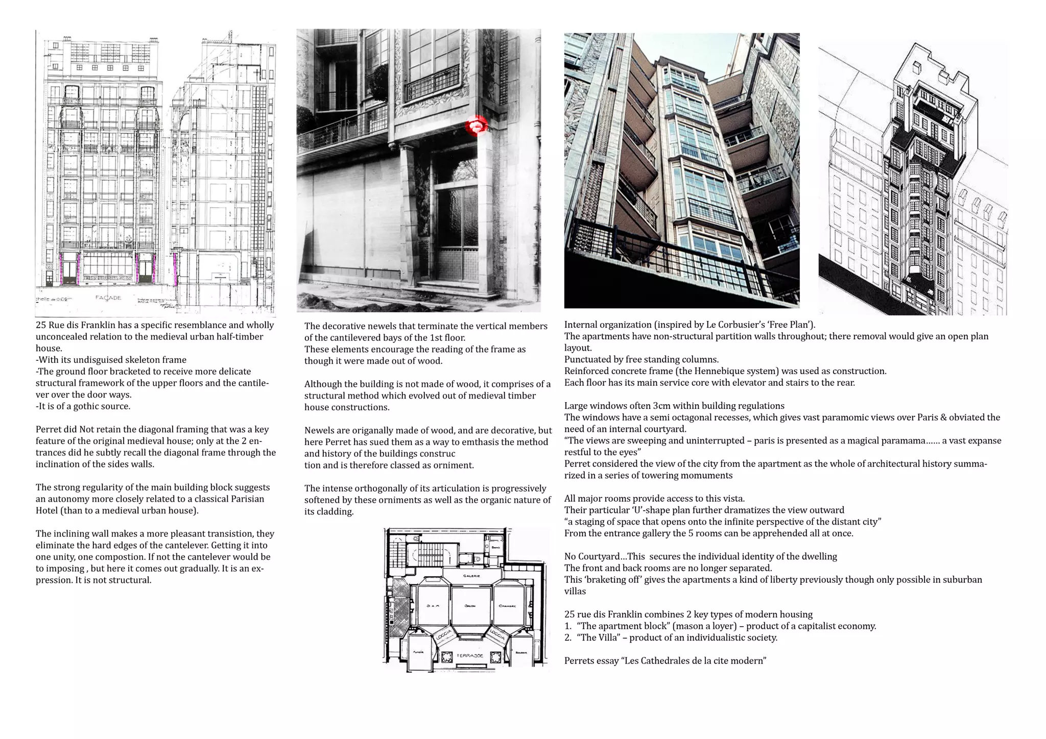 Rue Franklin Apartments - Auguste Perret - Study, Research & Analysis | PDF
