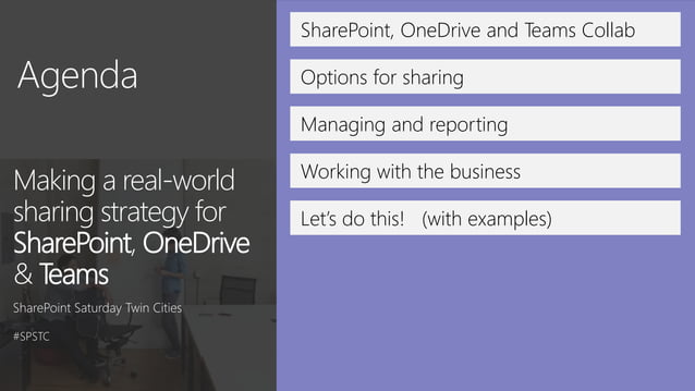 Making a real world sharing strategy for SharePoint, OneDrive & Teams | PPT
