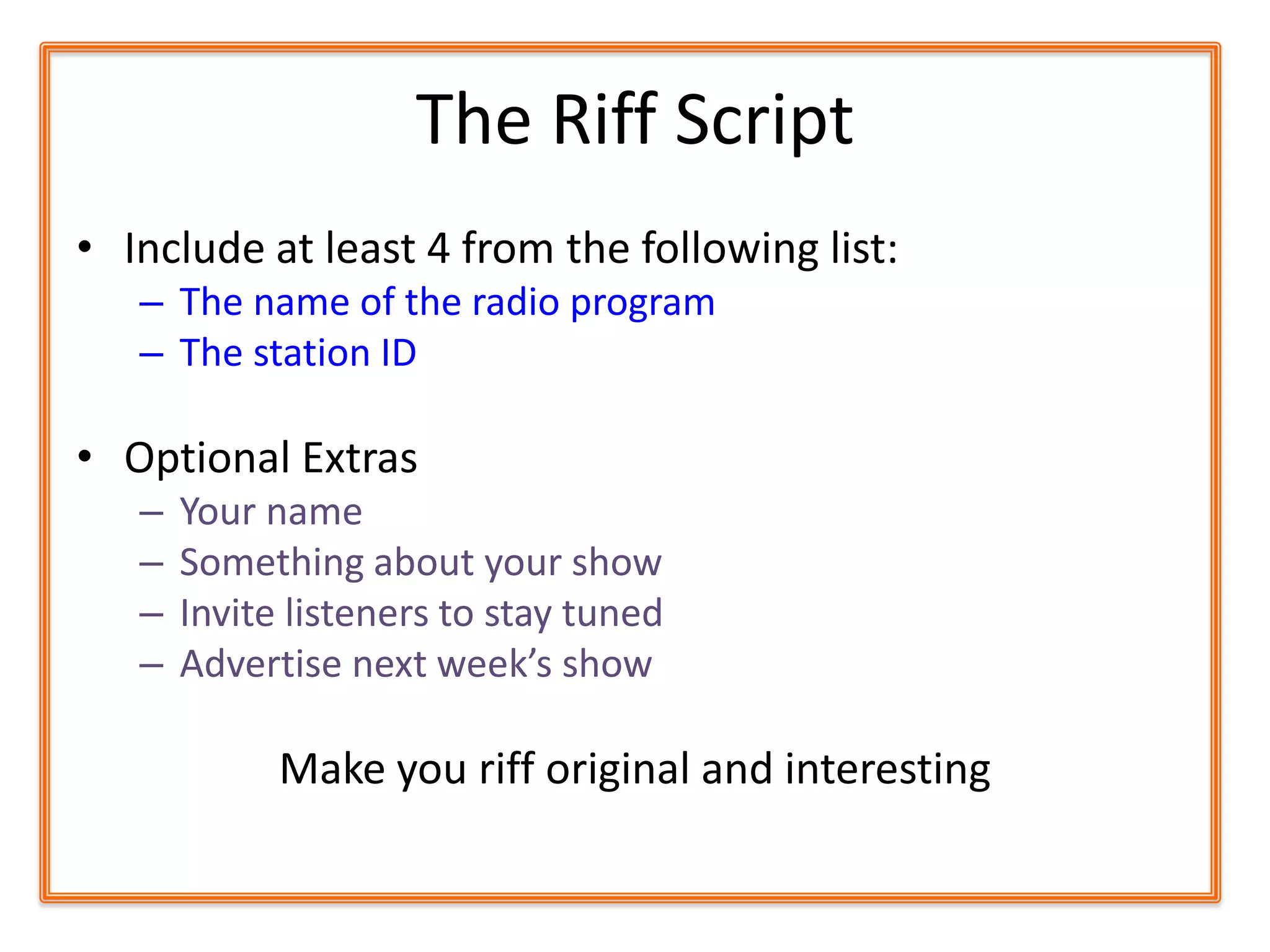 Making a riff in garage band | PPT