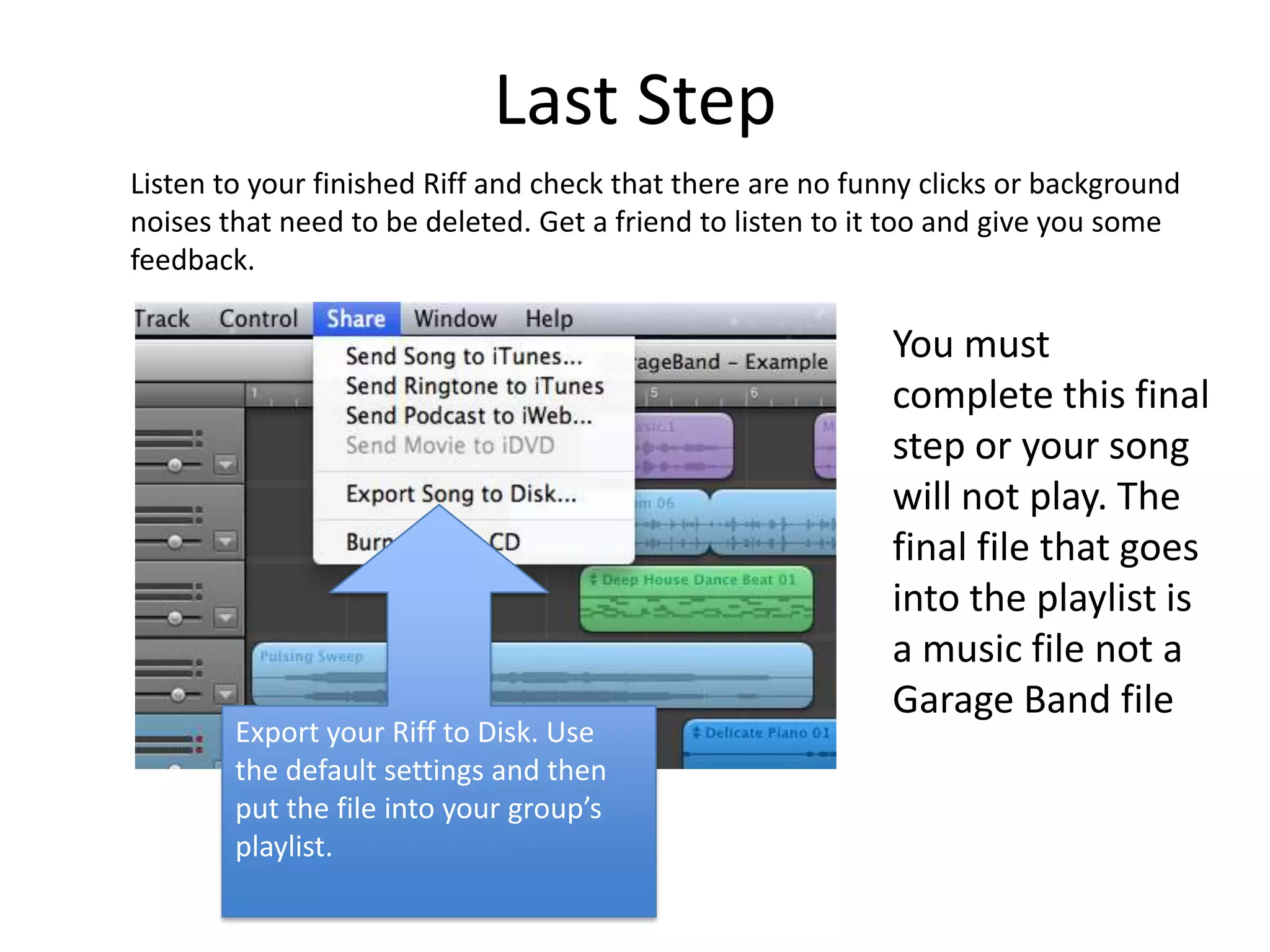 Making a riff in garage band | PPT