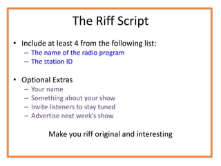 Making a riff in garage band | PPT
